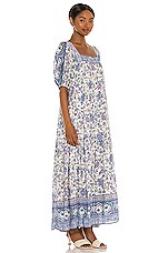 SPELL Folk Song Square Neck Gown in Sky | REVOLVE