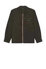 STAN RAY Zip Overshirt in Overdyed Charcoal Hickory | REVOLVE