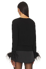 Rue Sophie Shushu Feather Cardigan in Black | REVOLVE