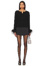 Rue Sophie Shushu Feather Cardigan in Black | REVOLVE