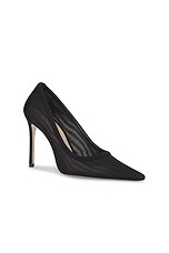Stuart Weitzman Stuart 100 Pump in Black Mesh | REVOLVE
