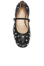 Stuart Weitzman Claris Stud Ballet Flat in Black | REVOLVE