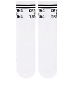 Souls. Crying & Trying Grip Socks in White | REVOLVE