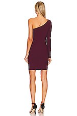 Susana Monaco One Arm Long Sleeve Mini Dress in Port | REVOLVE