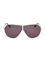 TOM FORD Keating Sunglasses in Shiny Deep Gold & Smoke | REVOLVE