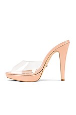 Tony Bianco Liquid Mule in Nude Vinylite & Nude Patent | REVOLVE