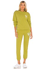 Morgan Stewart Sport Sweatshirt in Lemon Lime | REVOLVE