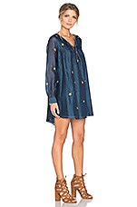 Tularosa Blythe Dress in Navy & Gold | REVOLVE