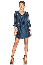 Tularosa Blythe Dress in Navy & Gold | REVOLVE