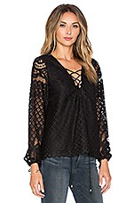 Tularosa x REVOLVE Lace Up Blouse in Black | REVOLVE