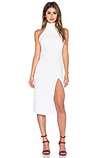 Twin Sister Racer Bodycon Dress with Split in White | REVOLVE