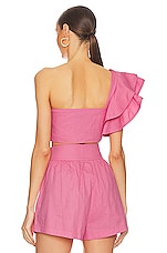 AMUR Zeha One Shoulder Bra Top in Calla Lily | REVOLVE