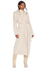 Understated Leather Robe in Off White | REVOLVE