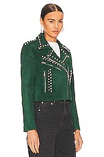 Understated Leather Runaway Jacket in Bud Green | REVOLVE