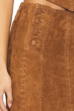 Understated Leather Handkerchief Leather Skirt in Brown | REVOLVE