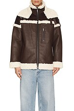 Unreal Fur Leather Unity Jacket in Chocolate | REVOLVE
