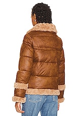 Unreal Fur Ripple Puffer Jacket in Truffle Brown | REVOLVE