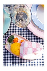 Vaisselle Buttercup Butter Dish in White & Pink Checkerboard | REVOLVE