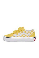 Vans Kids Old Skool V in Checkerboard Banana Cream | REVOLVE
