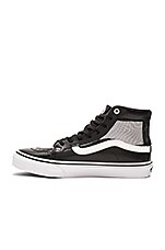 Vans Mesh Sk8-Hi Slim Cutout Sneaker in Black & White | REVOLVE