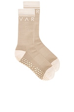 Varley Kendrick Grip Sock in Neutral | REVOLVE