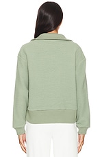 Varley Roselle Half Zip Fleece Sweater in Lily Pad | REVOLVE