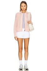 Varley Fairfield Knit Jacket in Rose Smoke | REVOLVE