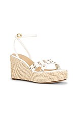 Veronica Beard Philene Wedge Sandal in Coconut | REVOLVE