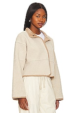 Velvet by Graham & Spencer Kelly Reversible Sherpa Jacket in Sand | REVOLVE