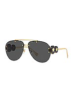 VERSACE Rock Icons Aviator in Black | REVOLVE