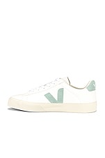 Veja Campo Sneaker in Extra White & Matcha | REVOLVE