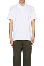 Vince Garment Dye Polo in Optic White | REVOLVE
