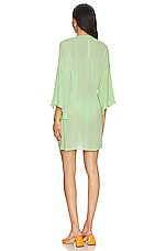 Vix Swimwear Emily Knot Short Cover Up in Lime | REVOLVE