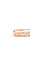 Wanderlust + Co Crystal and Bar Stack Ring Set in Rose Gold | REVOLVE