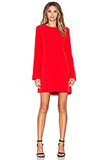 WAYF Cutout Back Long Sleeve Dress in Red | REVOLVE