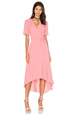 WAYF Wrap Dress in Salmon | REVOLVE
