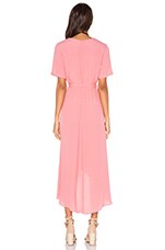 WAYF Wrap Dress in Salmon | REVOLVE