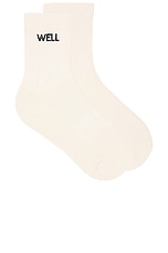 WellBeing + BeingWell Well Tube Sock in Off White & Acad Navy | REVOLVE