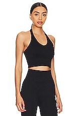 WellBeing + BeingWell StretchWell Terra Halter Tank in Black | REVOLVE
