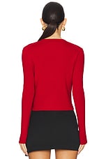 White & Warren Superfine Merino Cardigan Top in Scarlet | REVOLVE