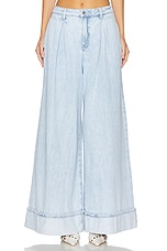 WeWoreWhat Pleated Wide Leg Jeans in Denim | REVOLVE