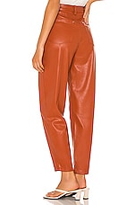 WeWoreWhat Dani Faux Leather Boyfriend Pant in Cognac | REVOLVE