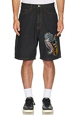 XLARGE Aliens Denim Shorts in Black | REVOLVE