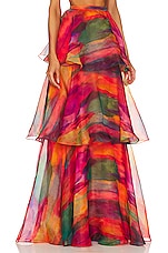 YAURA Faari Maxi Skirt in Aquarelle Print | REVOLVE