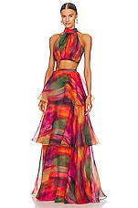 YAURA Faari Crop Top in Aquarelle Print | REVOLVE