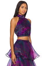YAURA Faari Crop Top in Aquarelle Purple | REVOLVE