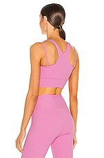 YEAR OF OURS Ribbed Double Jump Bra in True Pink | REVOLVE