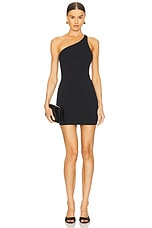 Ziah Leme Asymmetric Mini Dress in Black | REVOLVE