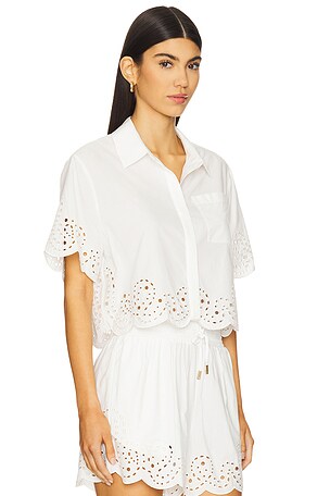 Women's Cropped White Button Up Shirt & Other Tops | REVOLVE