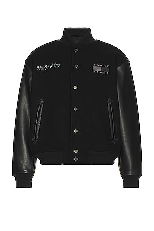 Tommy Jeans Remastered Varsity Jacket in Black | REVOLVE Tommy Jeans Remastered Varsity Jacket in Black | REVOLVE